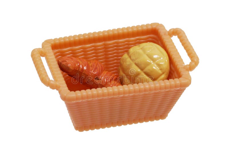 Toy Pastry in a Plastic Basket. Stock Image - Image of concepts, close ...