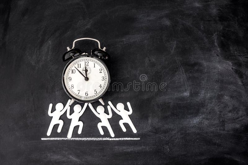 Toy People Trying To Turn Back Time Stock Image - Image of person, hold ...