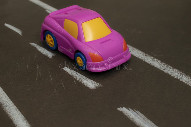 Toy pink car, macro shot stock image. Image of automobile - 271368421