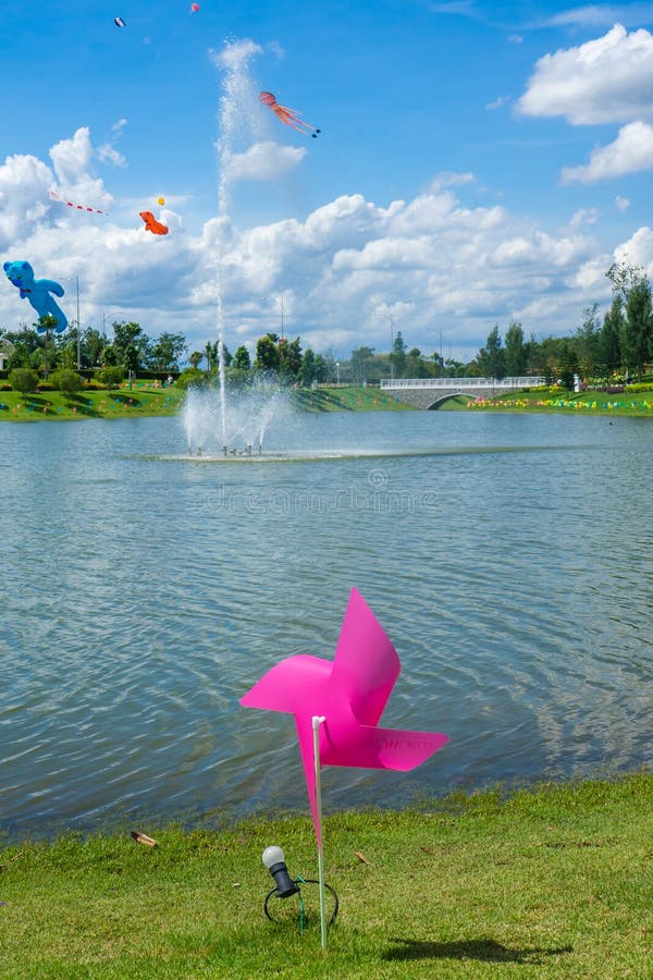 Toy Pinwheel in Windy Weather Stock Photo - Image of pinwheel ...