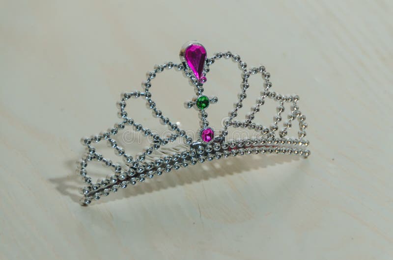 Plastic Tiara on White Background Stock Photo - Image of girl, blue ...