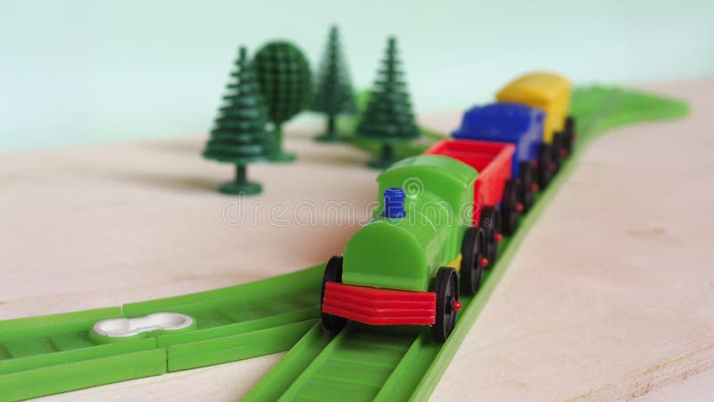 Plastic toy train stock image. Image of plaything, transport - 71733373