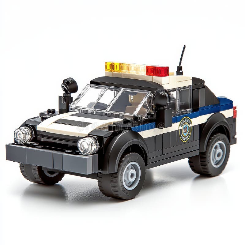 A Toy Police Car Model with a Light Bar, Designed for Imaginative Play ...