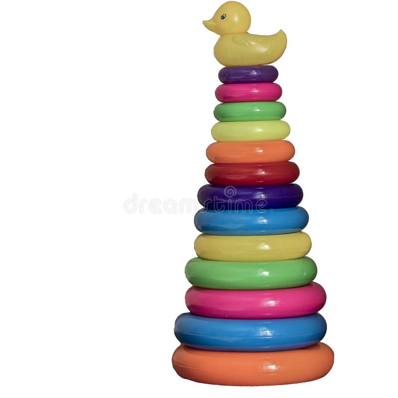 Toy Pyramid from Color Rings Stock Photo - Image of multi, leisure ...