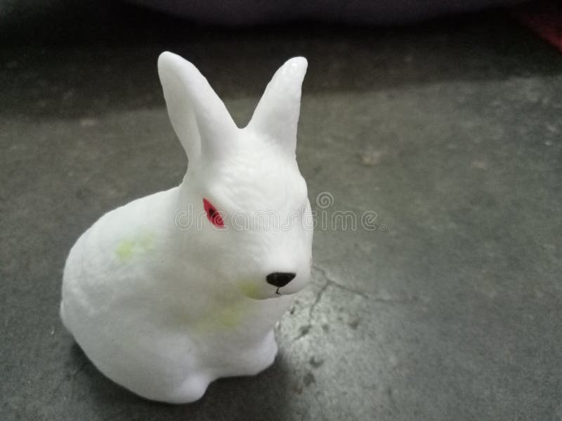 Toy Rabbit for Babies and Kids Bath Toy White Rabbit Stock Image ...