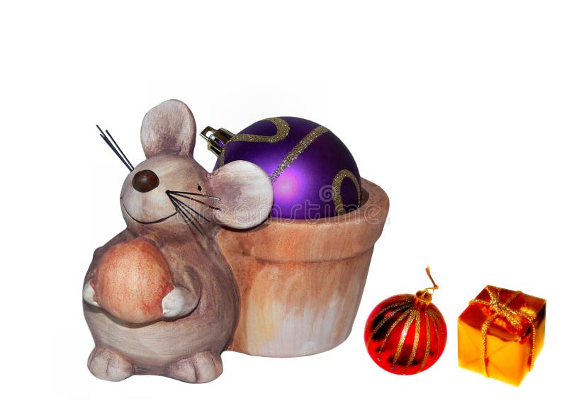Toy rat stock photo. Image of merry, statuette, card, isolated - 3942846