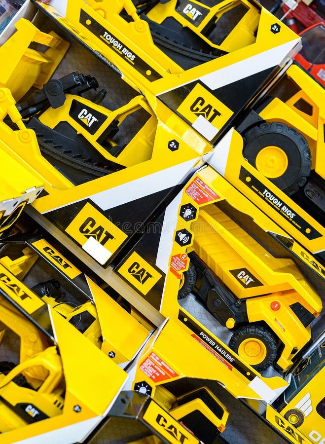 Toy Realistic Models of Cat Caterpillar Machines Editorial Stock Photo ...
