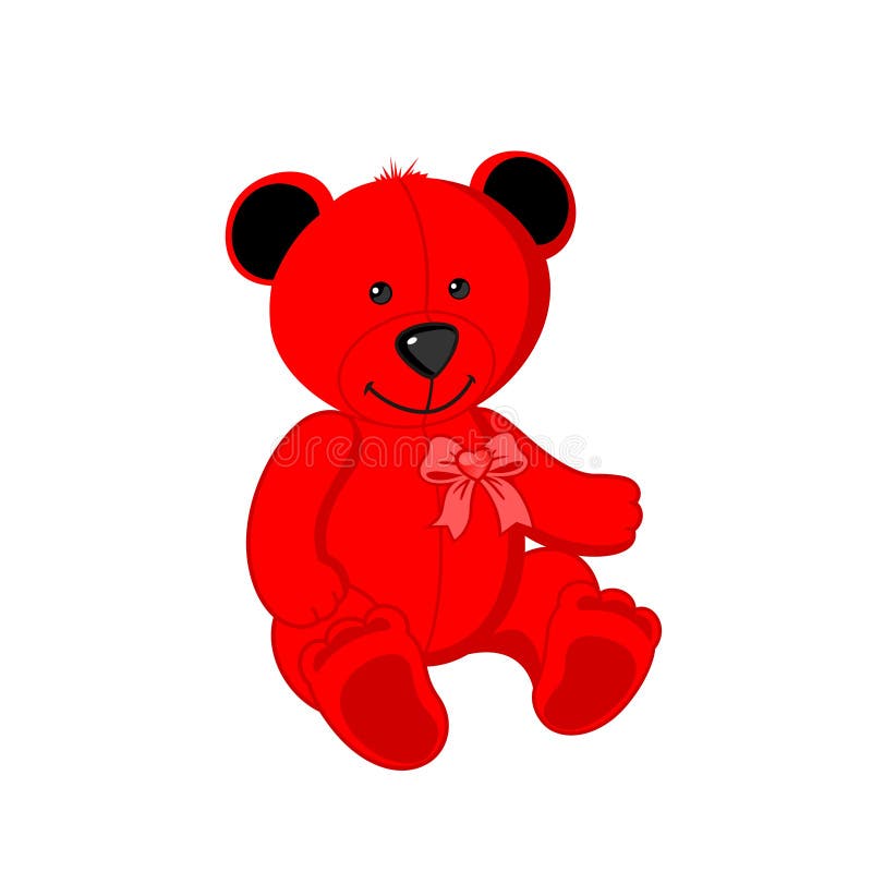 Toy. Red bear stock vector. Illustration of bear, concepts - 12894346