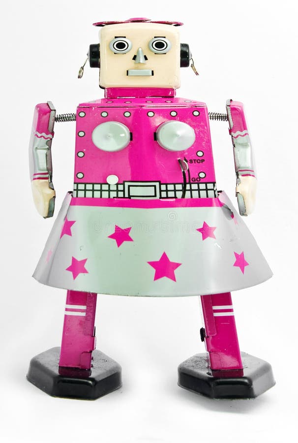 Retro robot toy stock image. Image of metal, automation - 217884025