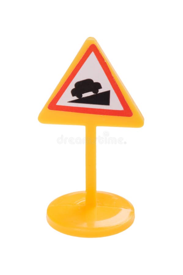 Toy road sign macro stock photo. Image of concept, post - 22504596