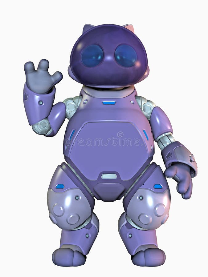Little Robot Hug Toy on Isolated White Background Stock Vector ...