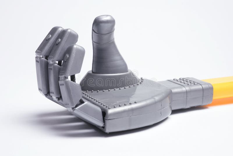 Robot Hand Touching Virtual Screen Control Robotics Auto Arms Stock ...