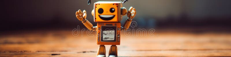 A Toy Robot with a Smile on Its Face. Generative AI Image. Stock ...