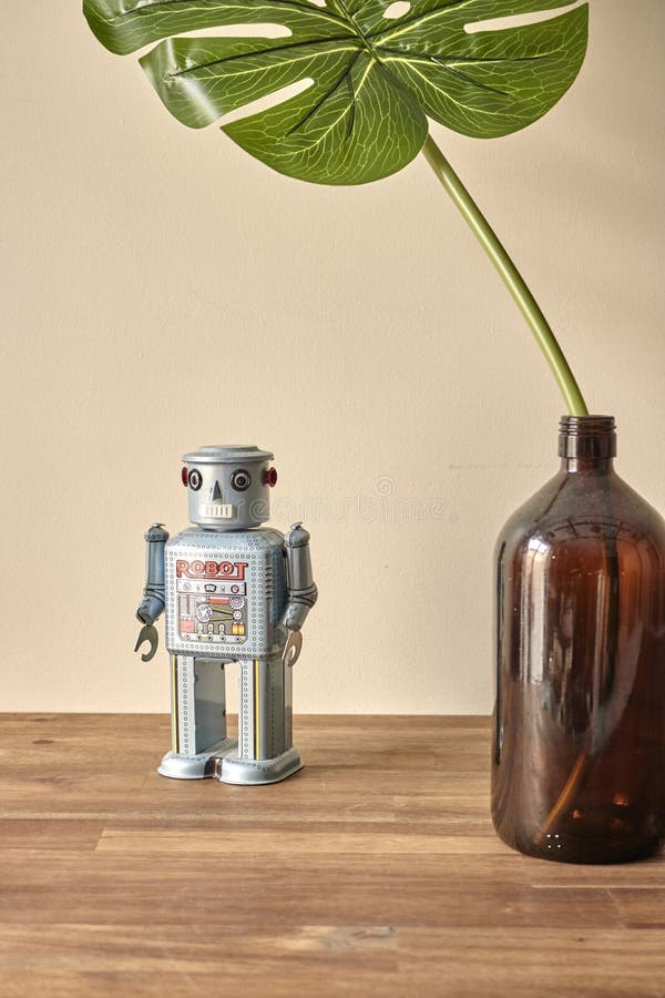 Toy Robot stock image. Image of robotic, white, concept - 228395539