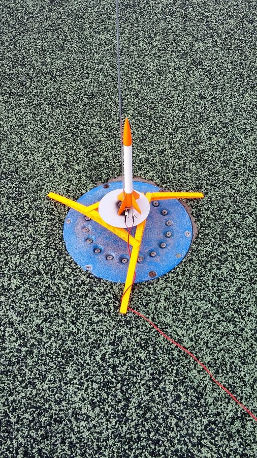 Toy Rocket Ready For Launch Stock Image - Image of body, blask: 58758847