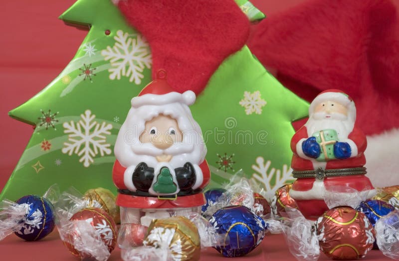 Toy santa with candy stock photo. Image of colors, colourful - 6999818