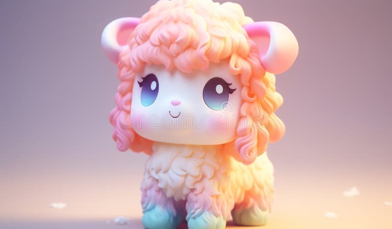 Toy Sheep in Soft Colors, Plasticized Material, Educational for ...