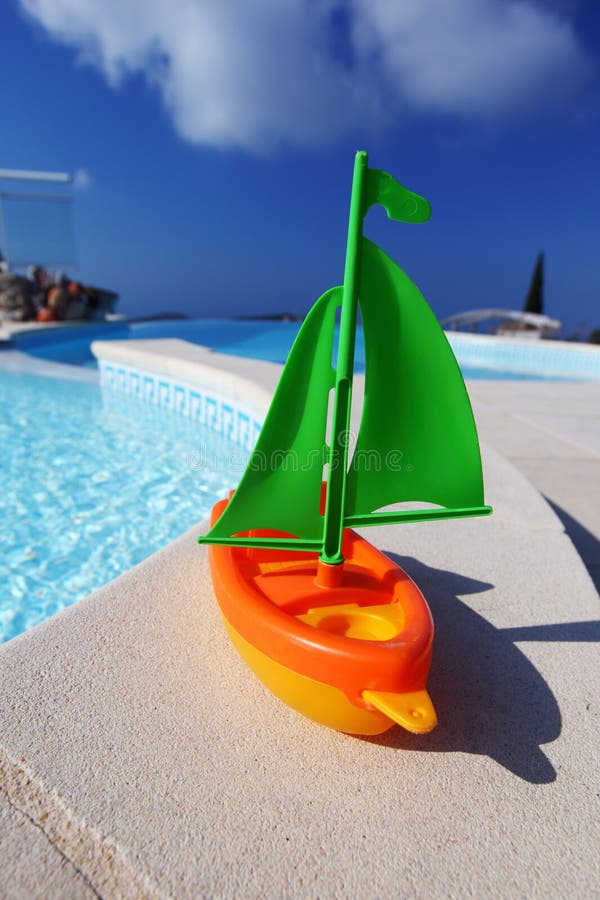 Toy Boat stock image. Image of boats, boat, pool, yellow - 25596617