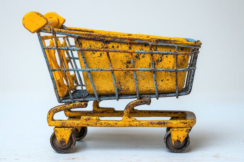 A Toy Shopping Cart Sits on a Table, Ready for Play Stock Image - Image ...