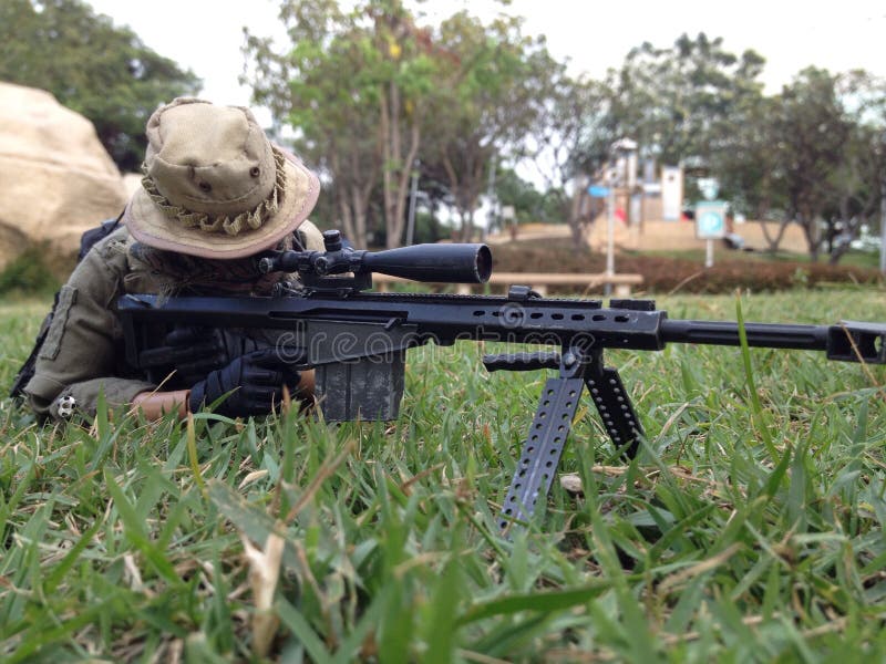 The Sniper Barret M82A1 Scale 1/6 Stock Image - Image of military ...