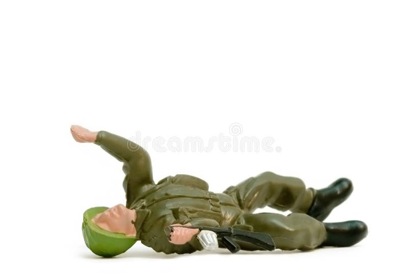 Crawling toy soldier stock photo. Image of figure, belly - 85168