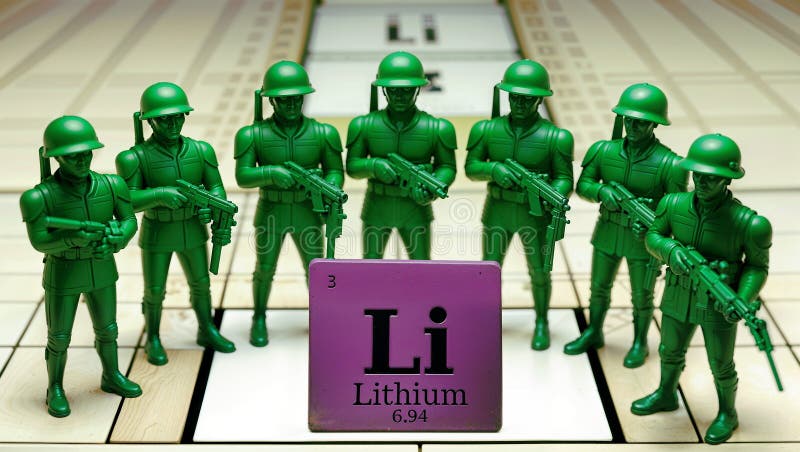 Toy Soldiers Guarding Lithium Element Tile Stock Illustration ...