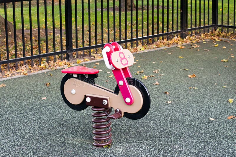 Spring Rocking Horse stock photo. Image of playground - 25985670