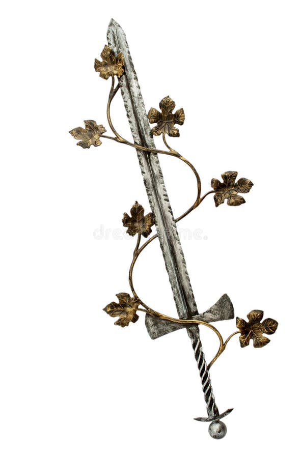 Hilt of the sword isolated stock photo. Image of model - 23031956