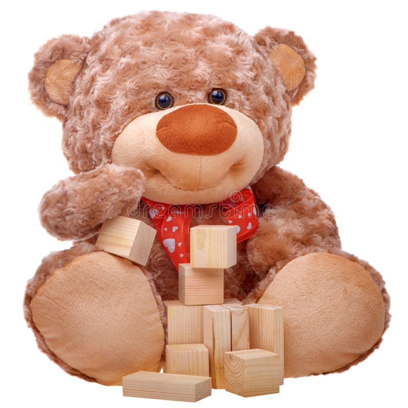 Toy Teddy Bear Building Tower Stock Image - Image of blocks, bear: 47123323
