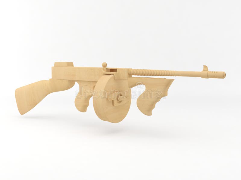 Toy tommy-gun stock illustration. Illustration of pistol - 25655693