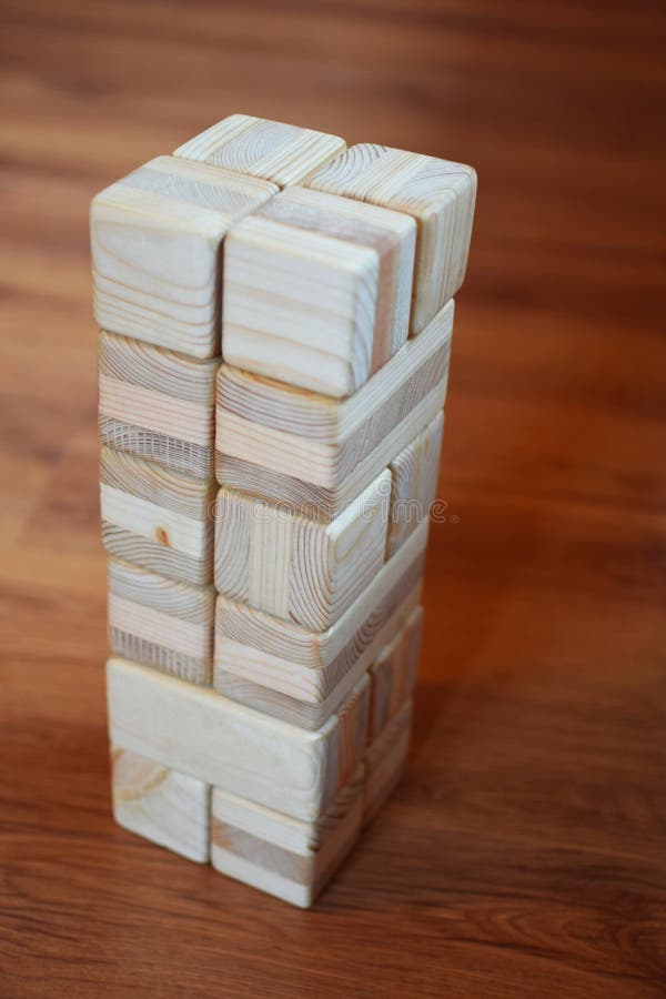 Toy Tower Stack from Wooden Bricks Stock Image - Image of pile ...
