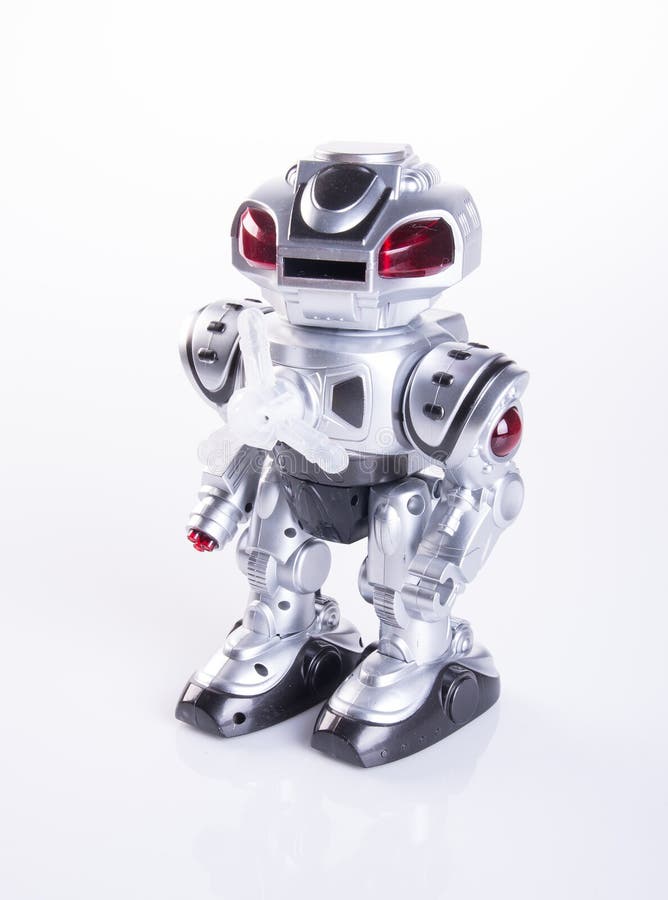 Toy robot on a background stock image. Image of electricity - 37796177