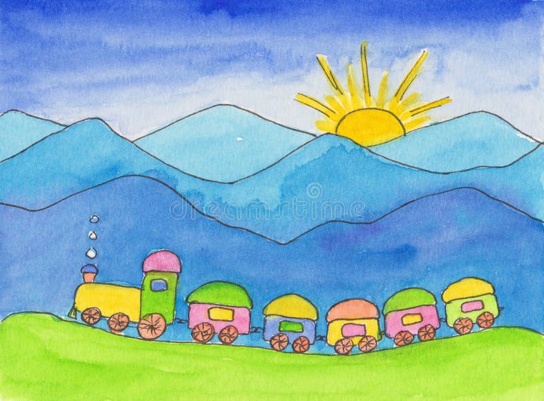 Painting Toy Train Stock Illustrations – 717 Painting Toy Train Stock ...