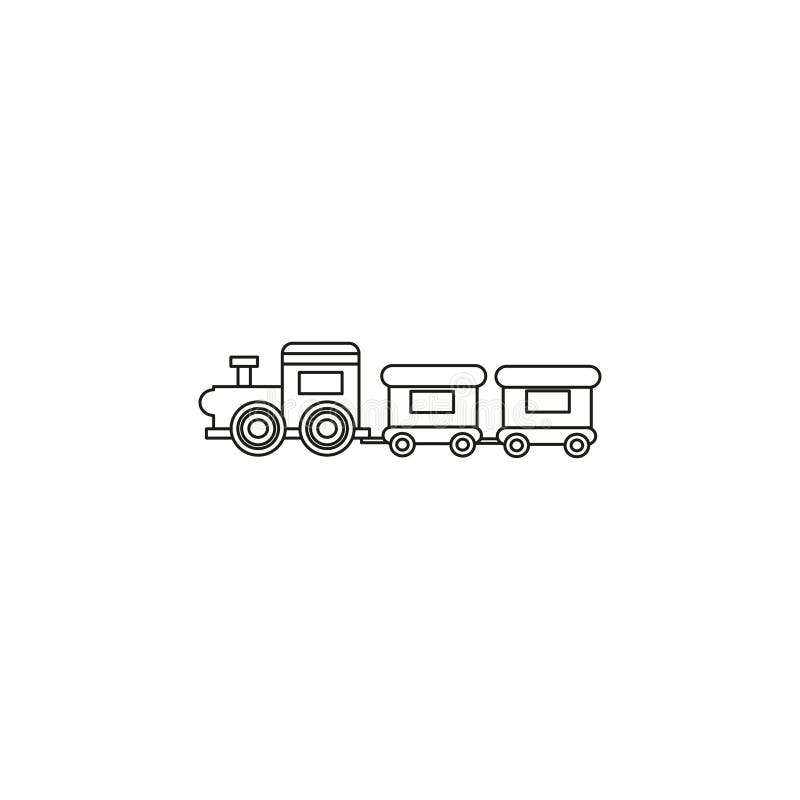 Toy Train Icon Flat Line Symbol Set Stock Vector - Illustration of ...