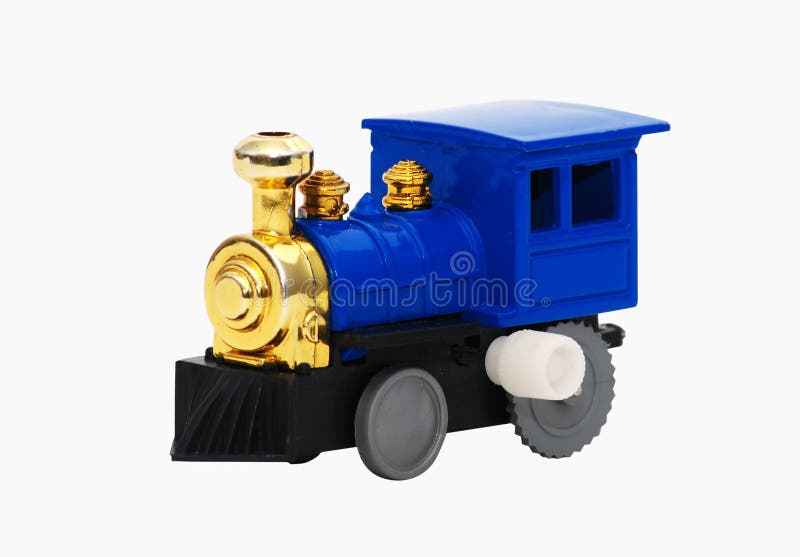 Toy Train Isolated on White Background. Concept of Childhood Learning ...