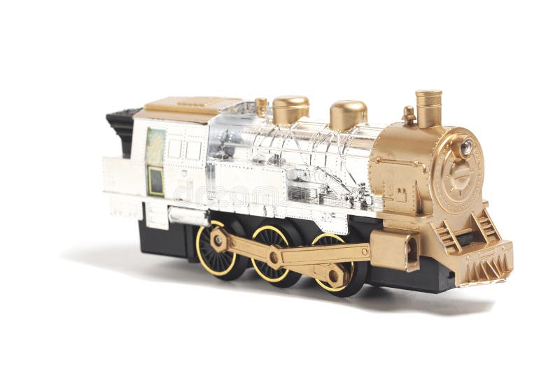 Toy Train Isolated on White Background, Battery Powered Train. Stock ...