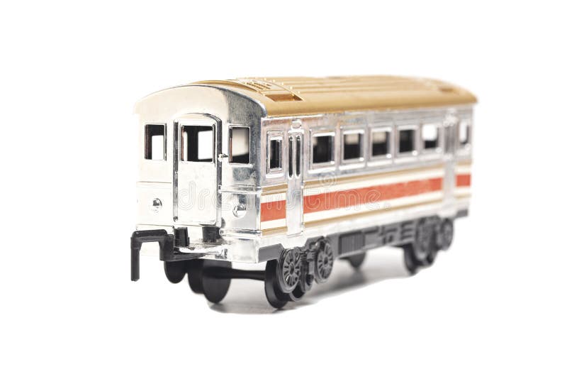 Toy Train Isolated on White Background, Battery Powered Train Stock ...