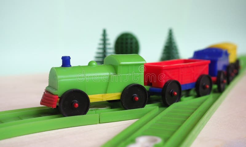 Toy train and railway stock photo. Image of railroad - 184741470