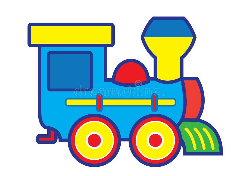 Toy train stock vector. Illustration of engine, yellow - 42099404