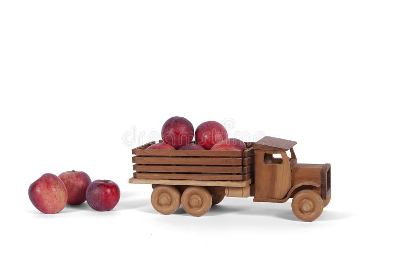 Toy Truck with Load of Apples Stock Photo - Image of truck, loaded ...