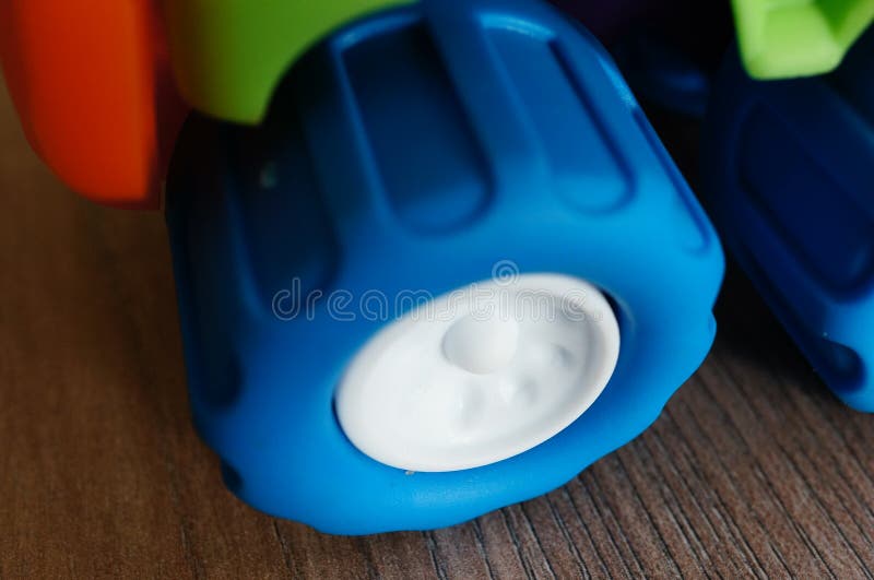 Toy wheel stock photo. Image of close, plastic, blue - 55072576