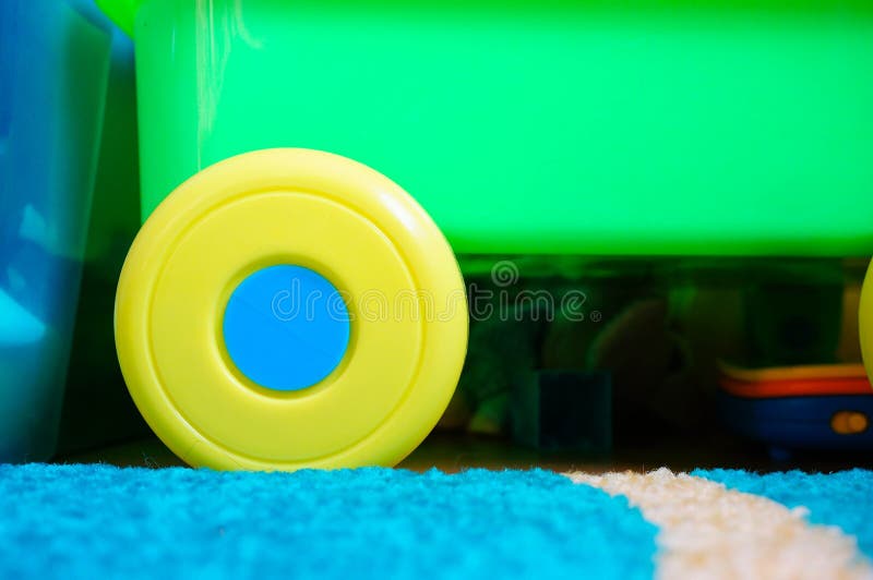 Toy wheel stock photo. Image of wheel, blue, close, detail - 58719120