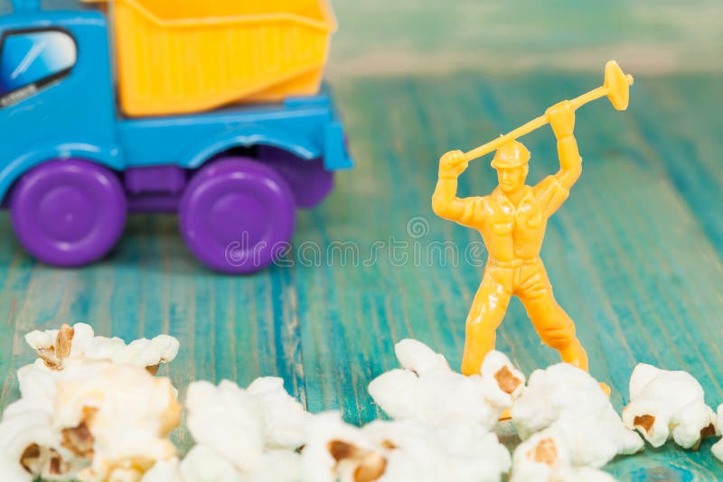 Toy Worker Work on Construction Site Stock Image - Image of cooperation ...
