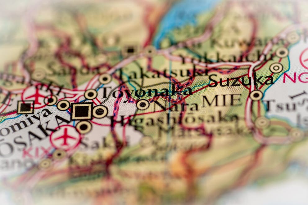 Toyonaka, Japan Highlighted on a World Map Stock Image - Image of ...