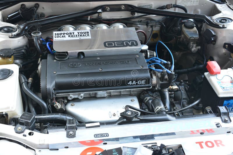 Toyota Corolla Motor Engine at Toyota Carfest on May 26, 2019 in Pasay ...