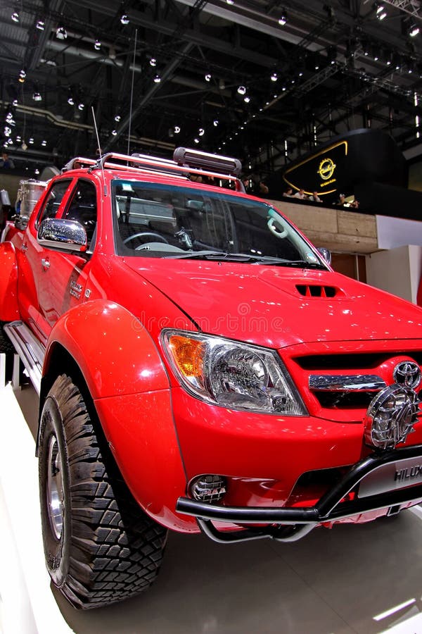 Toyota Hilux red editorial stock photo. Image of motorshow - 23948153