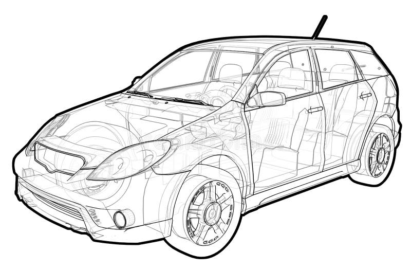 Car Illustration stock vector. Illustration of garage - 244531114