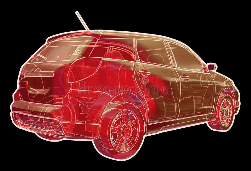 Sports car blueprints stock illustration. Illustration of branded ...