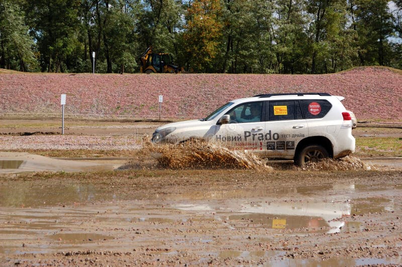 Toyota Prado during Off-road Test-drive Editorial Stock Photo - Image ...