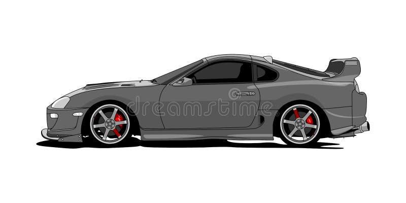 Toyota Supra in Vector vector illustratie. Illustration of voertuig ...